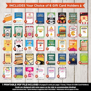 College Student Gift Card Book Printable Bundle - College Survival Kit ...