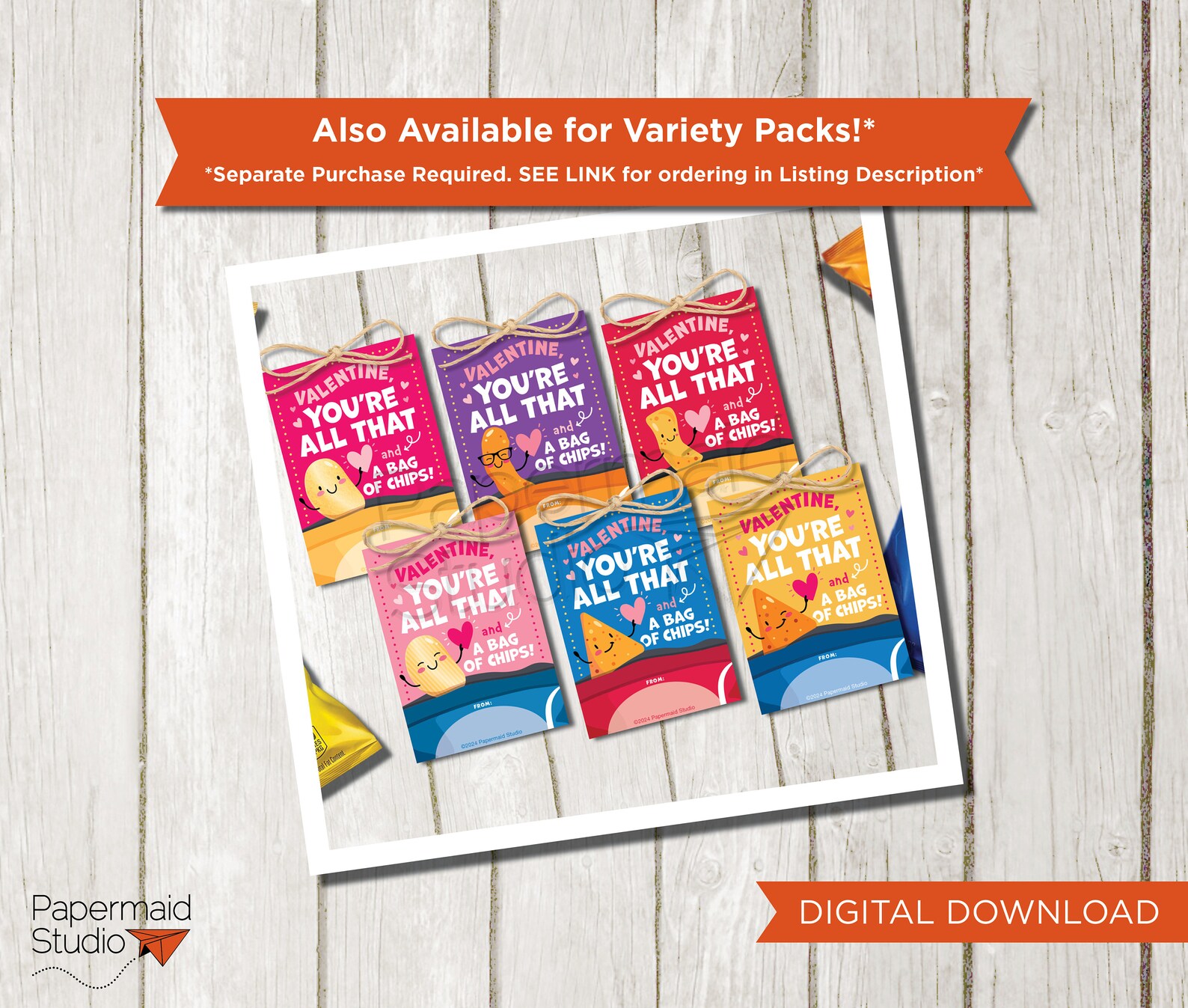 Valentine Chip Labels - Printable Valentines for Snack Size Chips ...