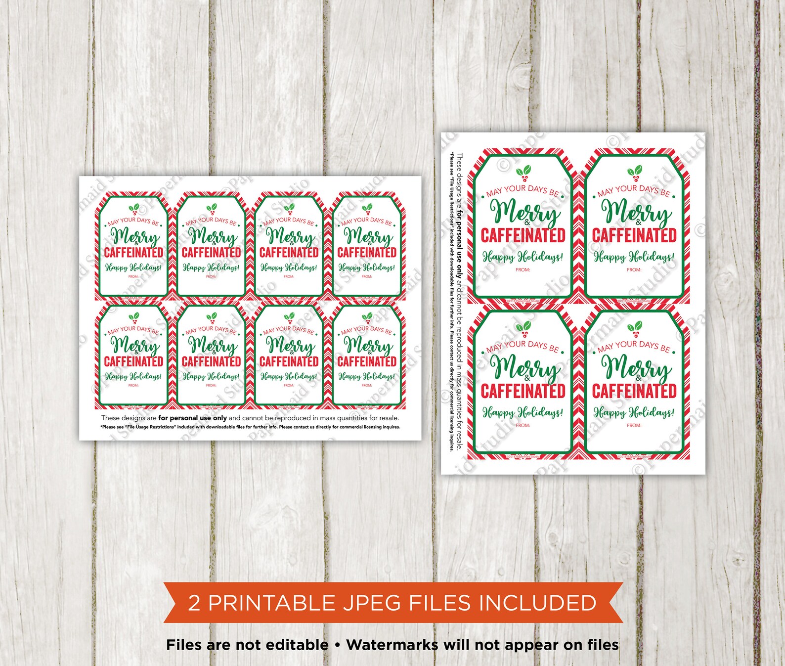 Christmas Coffee Gift Tag Printable Teacher Christmas Gift - Etsy