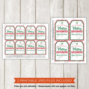 Christmas Coffee Gift Tag Printable - Teacher Christmas Gift Tag ...