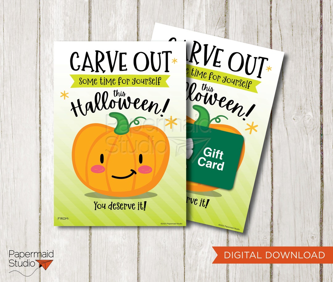 Halloween Gift Card Holder Printable - Teacher Halloween Gift ...
