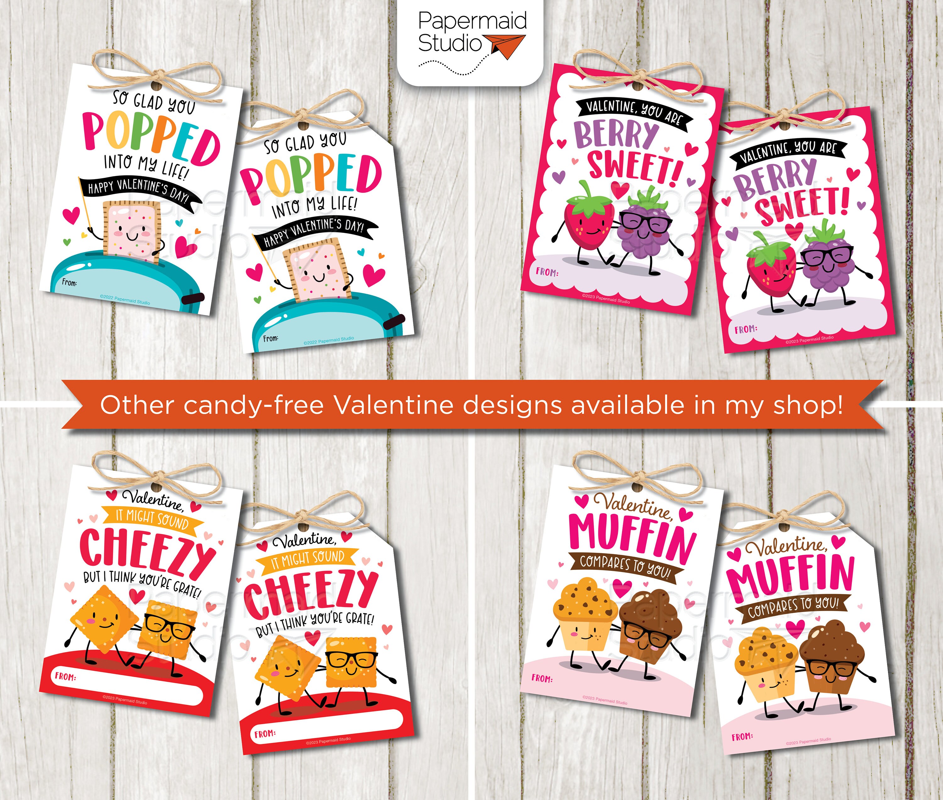 Fruit Snack Valentine Tags - Printable Valentine Fruit Snack Labels ...