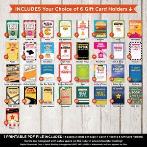 College Student Gift Card Book Printable Bundle College Survival Kit ...