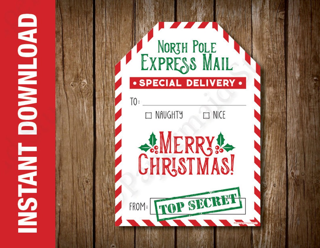 PRINTABLE Secret Santa Gift Card Holder -- Christmas Gift Card Holder ...