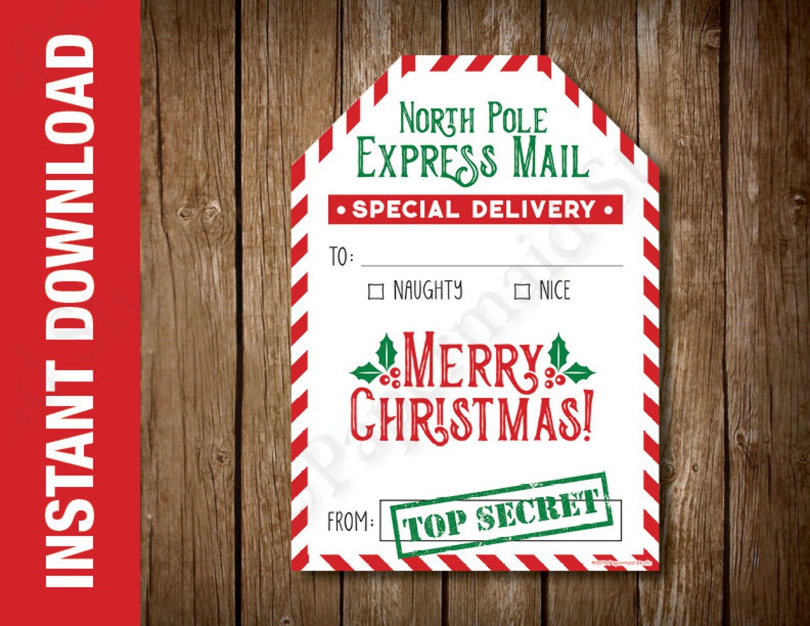 PRINTABLE Secret Santa Gift Card Holder Christmas Gift Card | Etsy