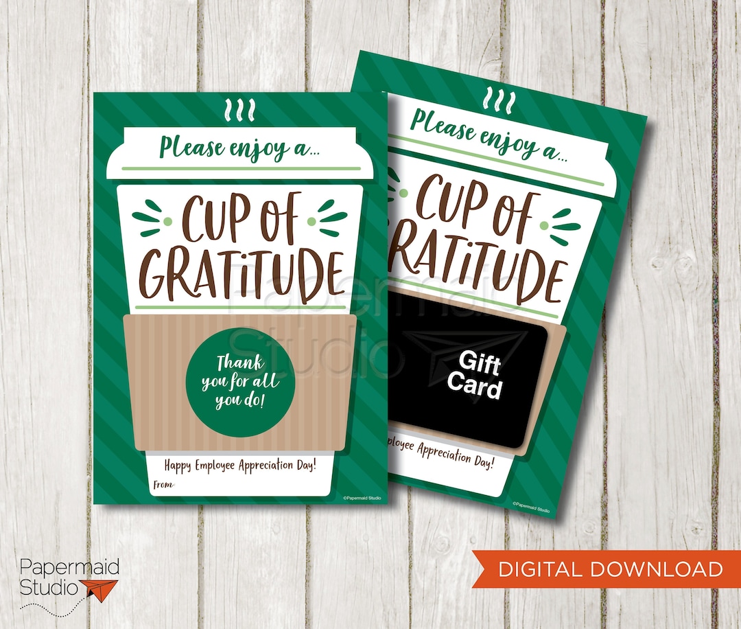 Employee Appreciation Gift Printable - Employee Appreciation Card ...