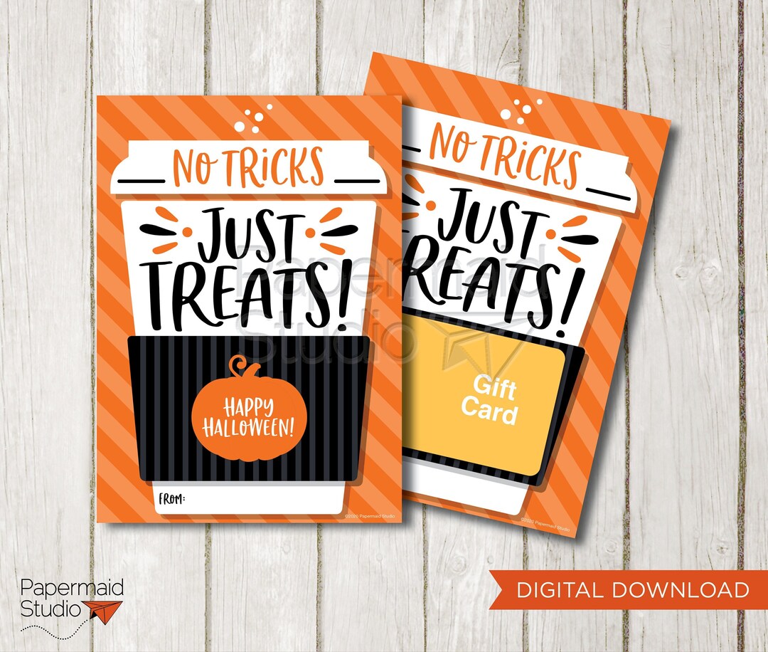 Halloween Gift Card Holder for Coffee - Teacher Halloween Gift ...