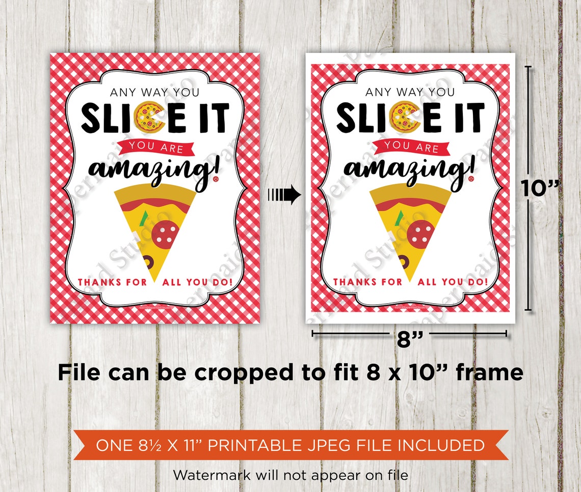 Employee Appreciation Printable Pizza Teacher Appreciation - Etsy