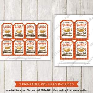 Bundt Cake Tag - Thanksgiving Bundt Cake Teacher Printable - Nothing ...