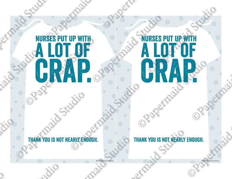 Nurses Day Thank You Gift Card Holder Printable Nurse Thank | Etsy