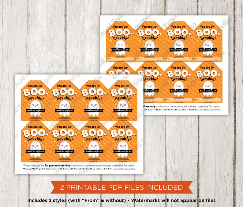 Halloween Gift Tag Printable - Teacher Halloween Gift - Coworker ...