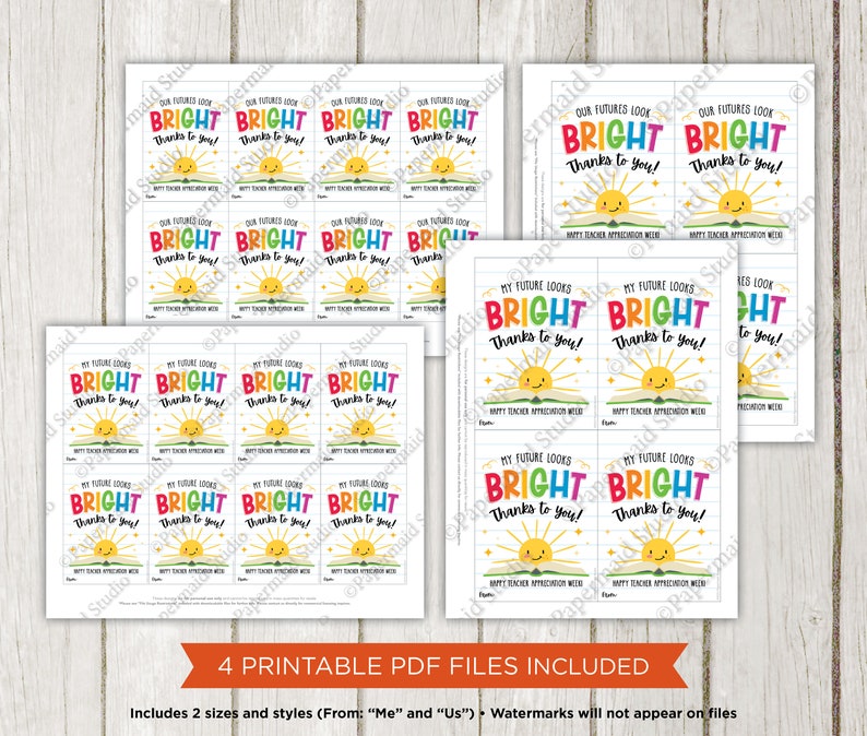 Teacher Appreciation Gift Tag Printable - Teacher Appreciation Card ...
