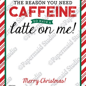 PRINTABLE Teacher Christmas Card - Bus Driver Gift Card Holder - Coffee ...