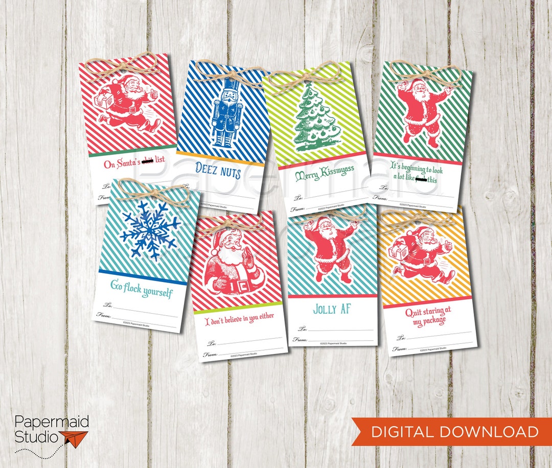 Funny Christmas Gift Tag Printable - Snarky Holiday Gift Tags ...