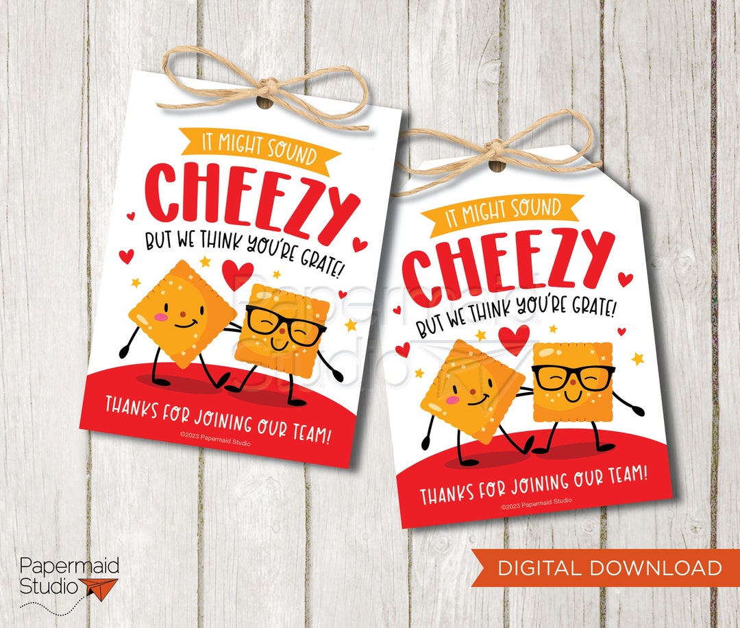 Cheese Cracker Welcome Tags - Team Cheese Cracker Tag Printable ...