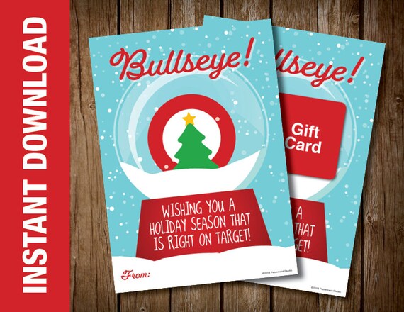 PRINTABLE Bullseye Christmas Card Holiday Card Retail | Etsy