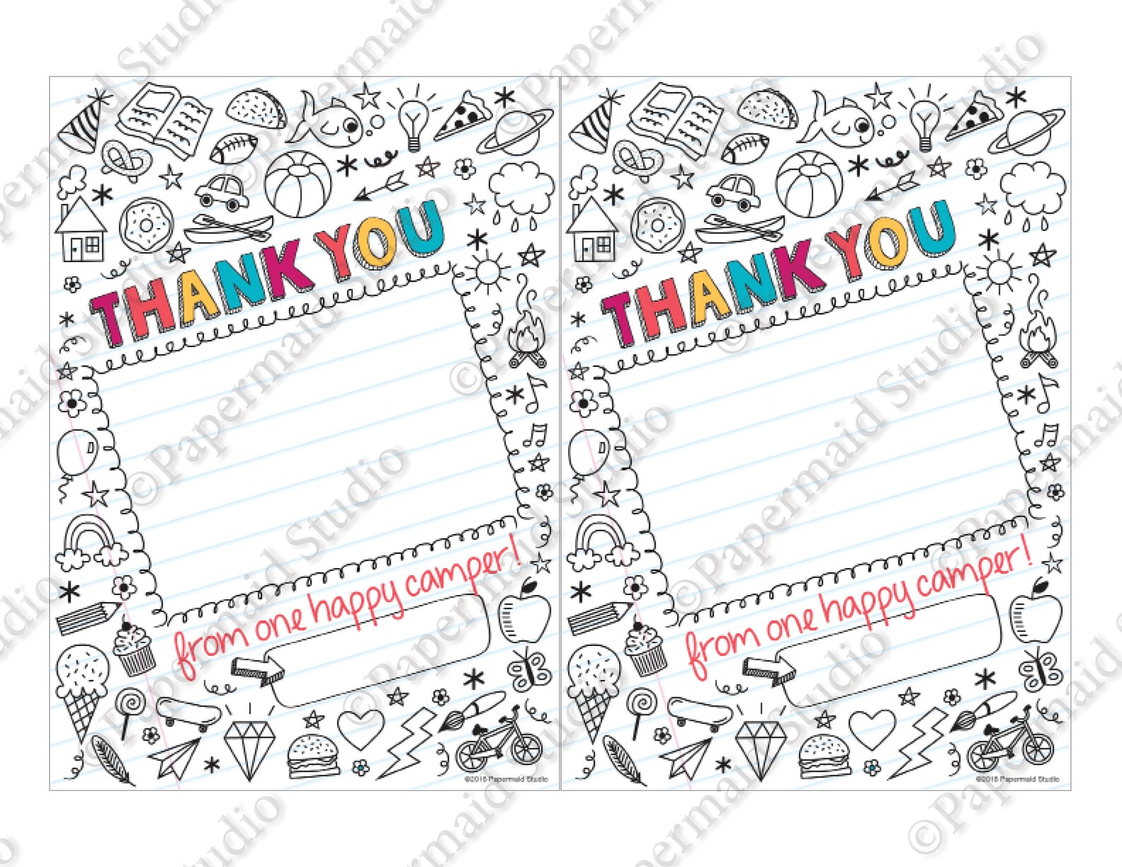 Summer Camp Thank You Card Printable Camp Counselor Gift - Etsy Hong Kong