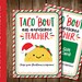 PRINTABLE Teacher Christmas Gift Card Holder - Taco Gift Card - Teacher ...