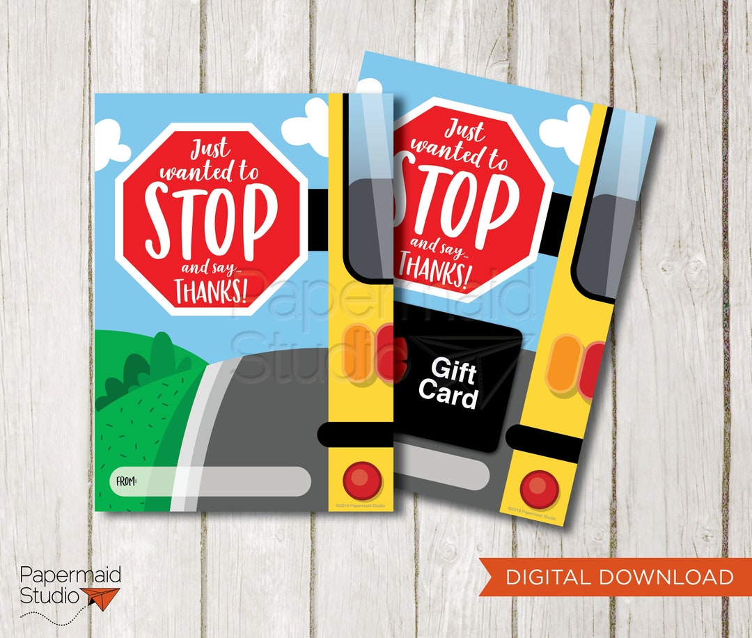 Bus Driver Appreciation - Bus Driver Gift Card Holder - Bus Driver Card ...
