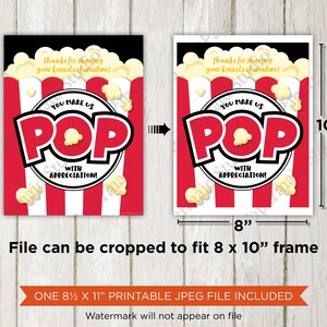 Popcorn Teacher Appreciation Sign Printable - Popcorn Thank You Poster ...