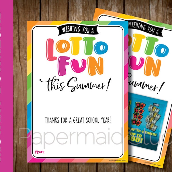 Lottery Ticket Back - Etsy UK