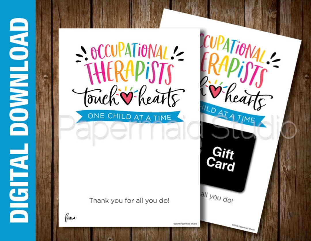 Printable Occupational Therapist Thank You Card - Teacher Appreciation ...