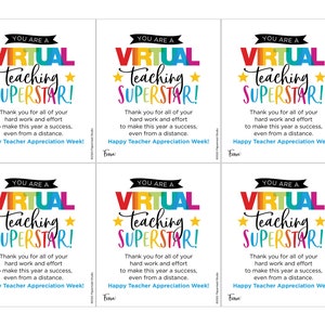 Virtual Teacher Appreciation Week Tag Printable - Distance Learning ...