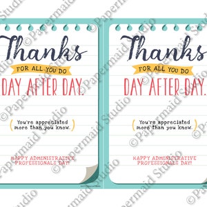 Administrative Professionals Day Gift Printable - Employee Appreciation ...