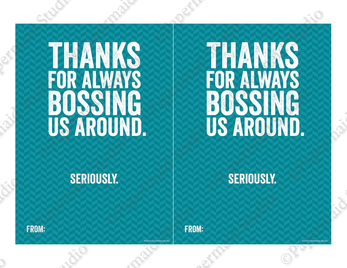 PRINTABLE Boss's Day Gift Card Holder National Boss Day - Etsy