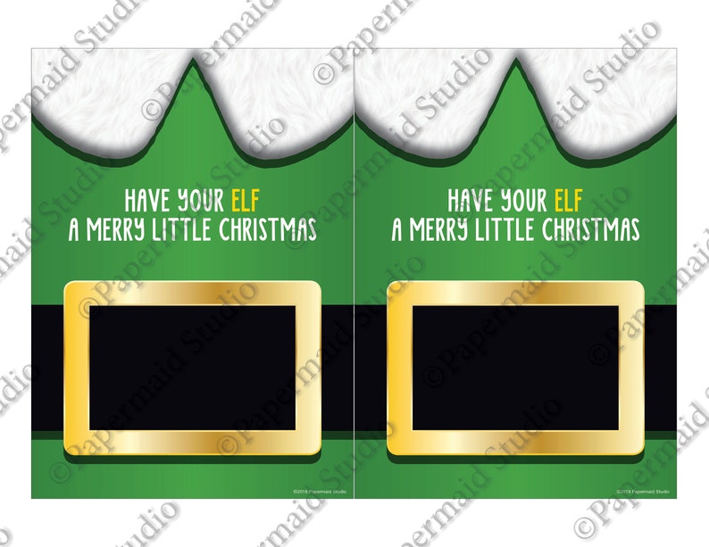 PRINTABLE Elf Holiday Card Printable Elf Themed Christmas | Etsy
