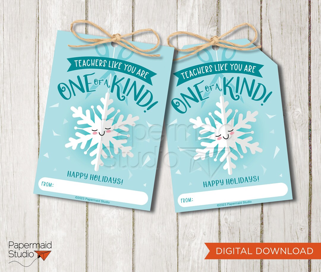 Teacher Christmas Gift Tag Printable Teacher Christmas Card Teacher ...