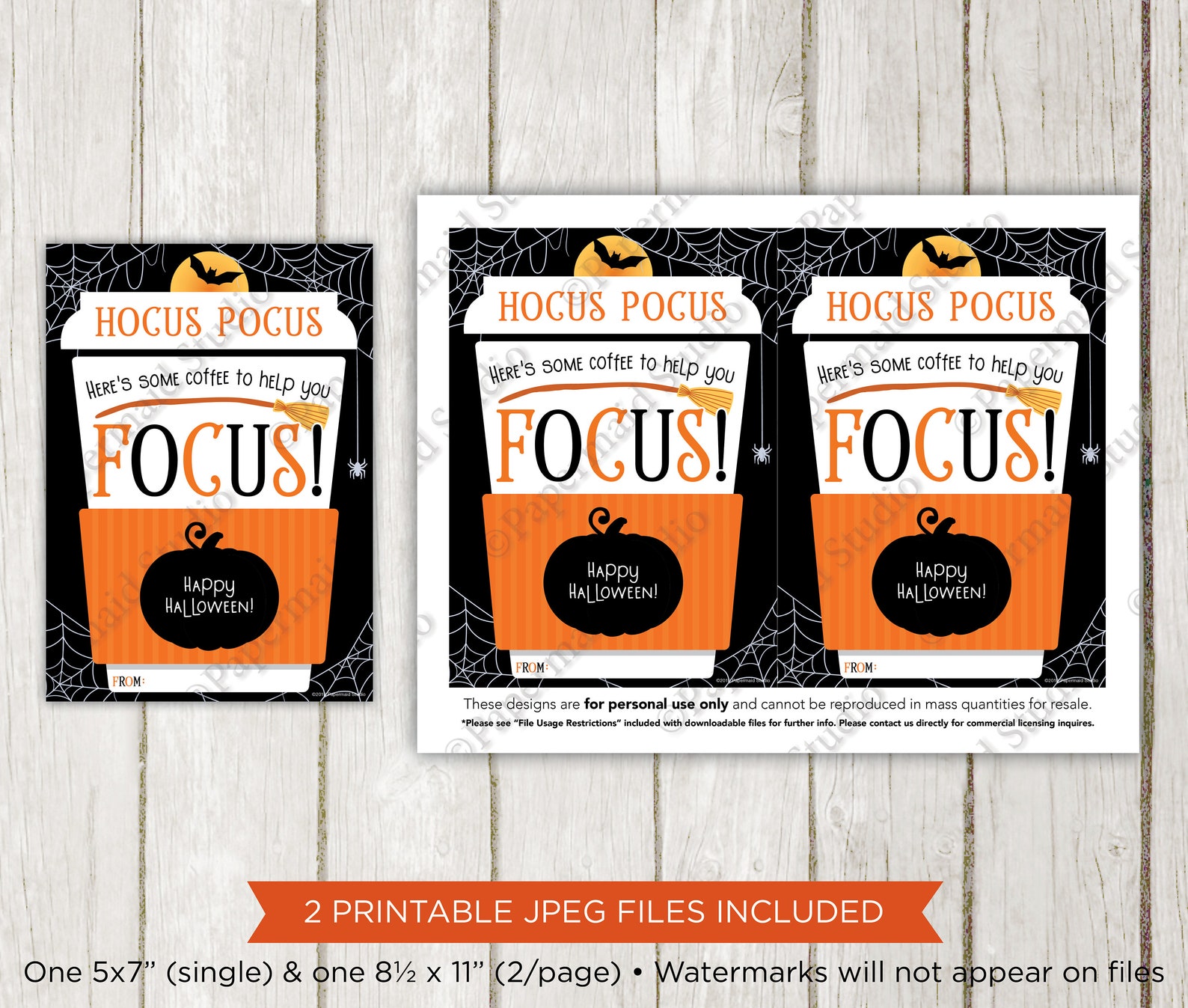 Halloween Gift Card Holder for Coffee Printable Teacher - Etsy