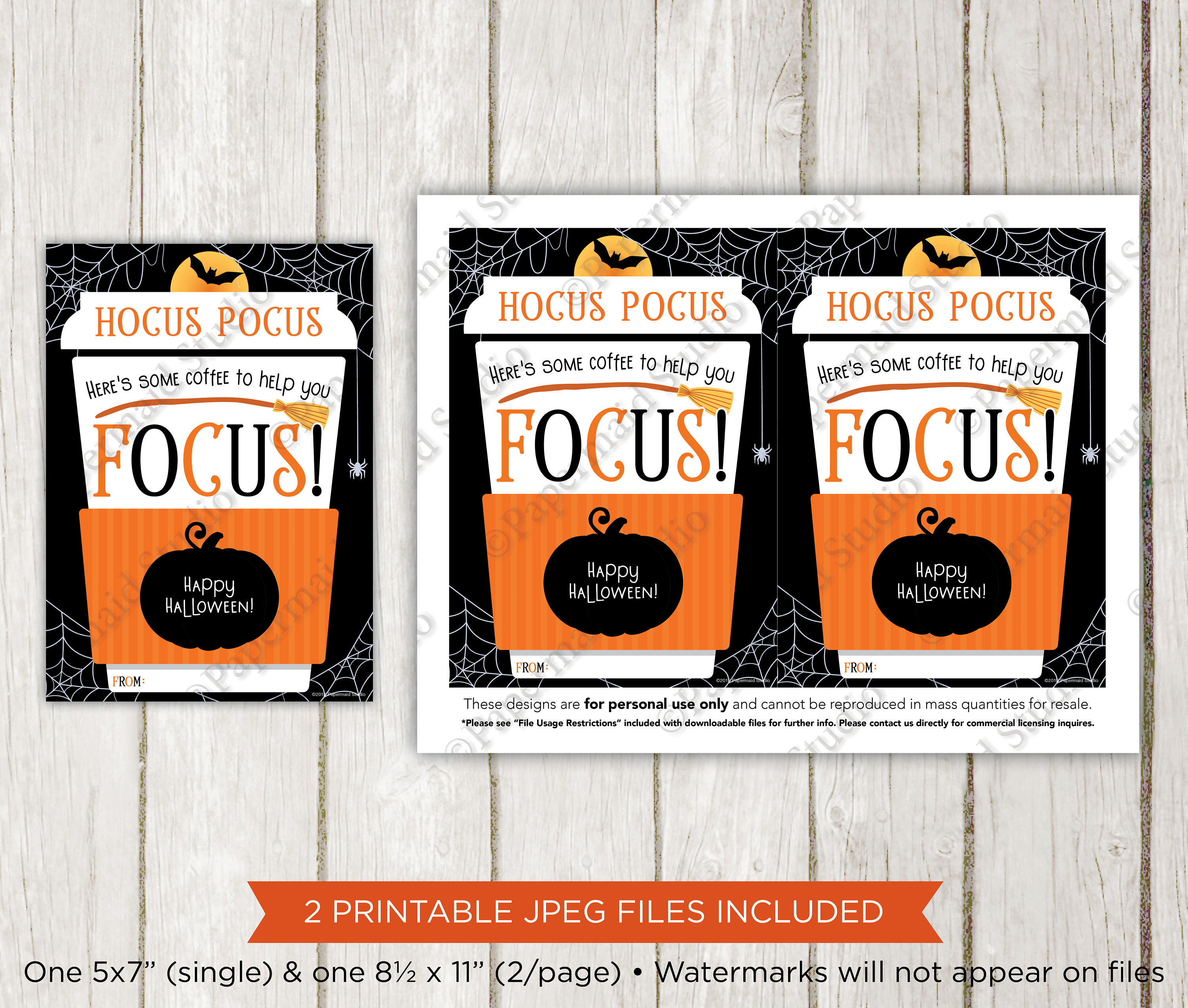 Halloween Gift Card Holder for Coffee Printable - Teacher Halloween Tag ...