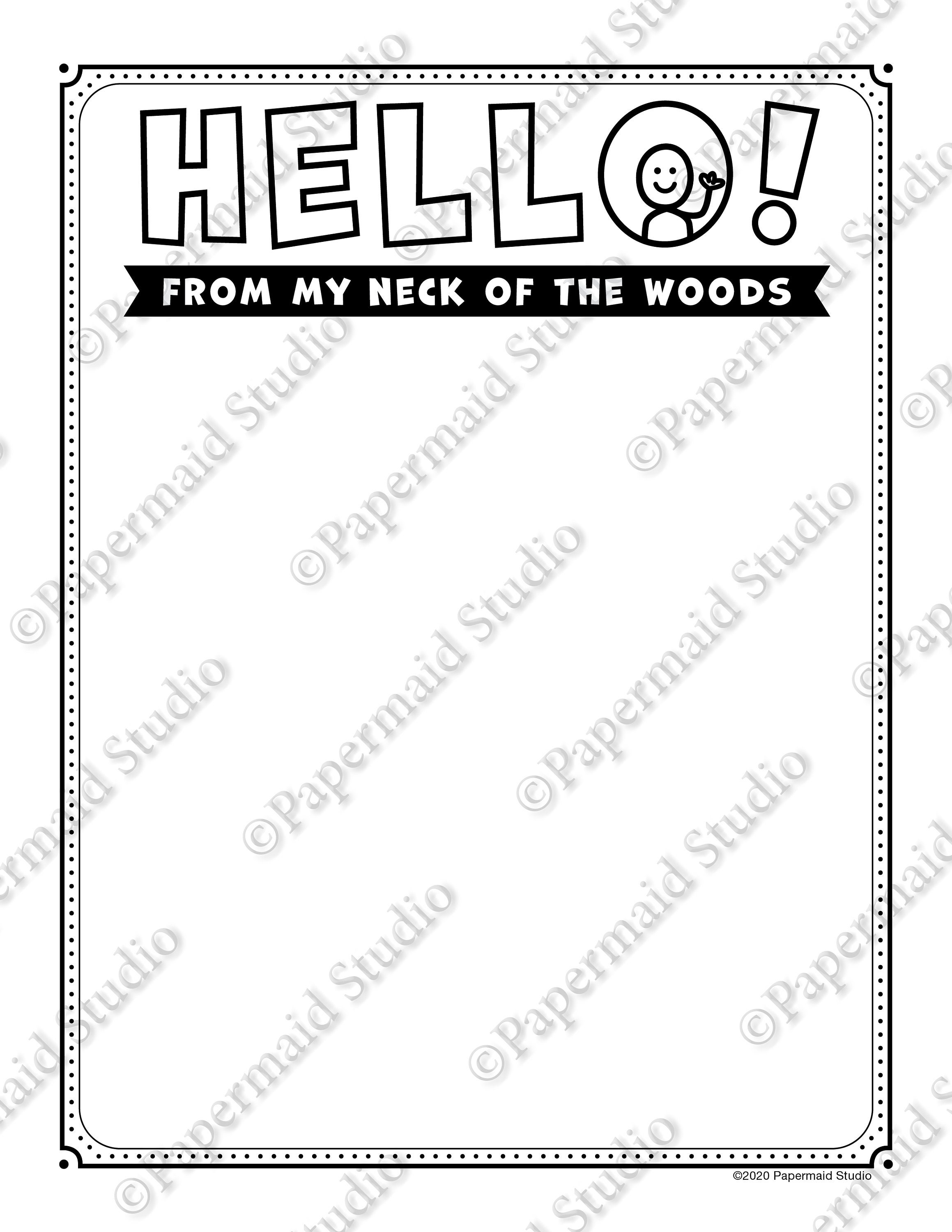 PRINTABLE Pen Pal Letter Template Writing Sheets for Family - Etsy