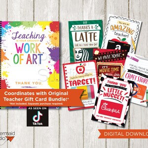 Teacher Thank You Card - Teacher Appreciation Target Card - Book Bundle ...