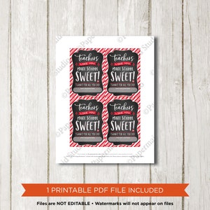 Teacher Christmas Gift Tag Printable Teacher Christmas Card Teacher ...