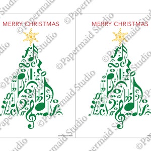 PRINTABLE Music Teacher Christmas Card -- Printable Music Teacher Gift ...