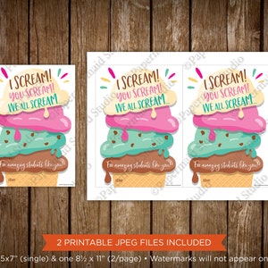Student Appreciation Gift - Ice Cream Gift Card Holder - Appreciation ...