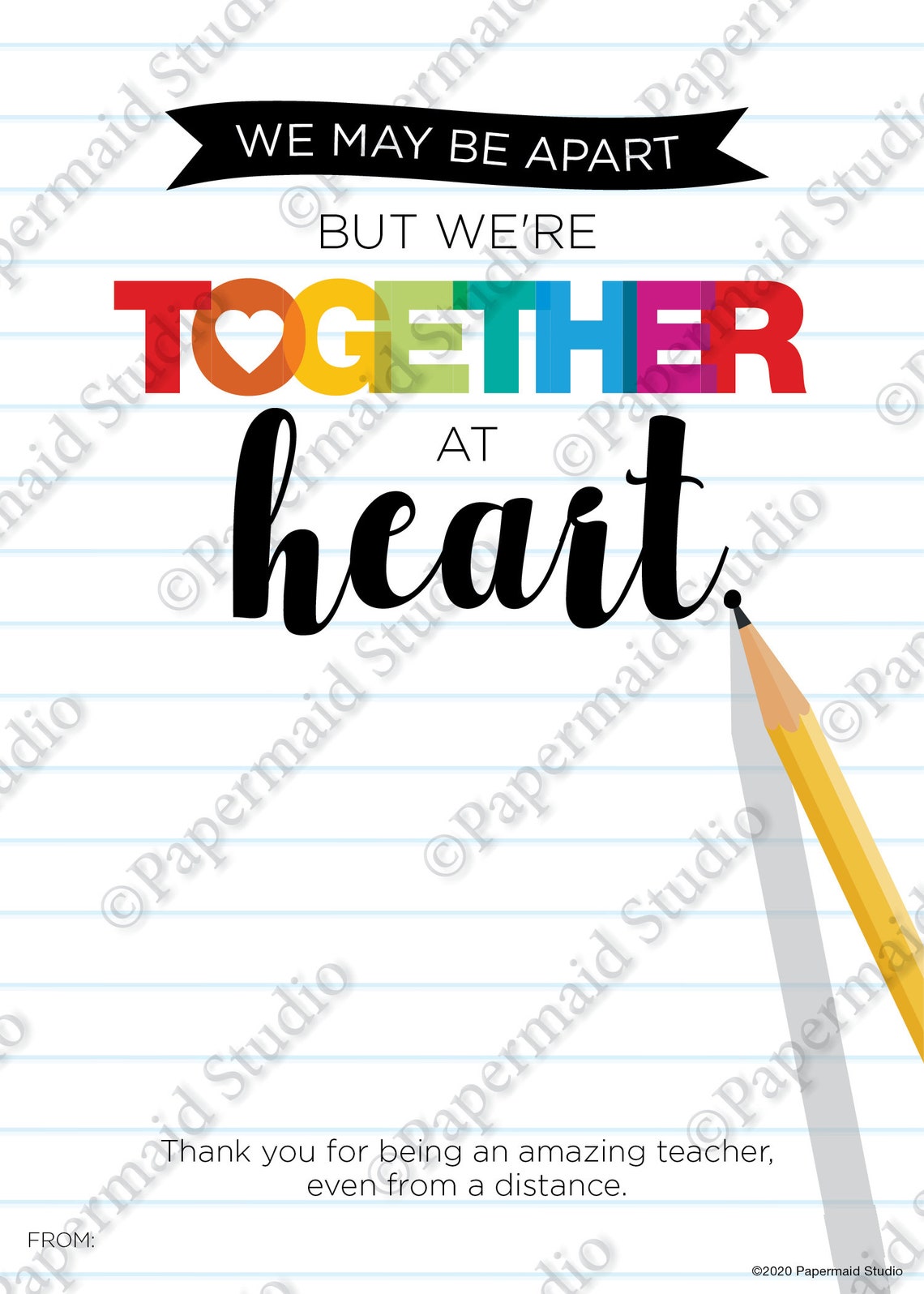 PRINTABLE Teacher Appreciation Week Card - Virtual Teacher Appreciation ...