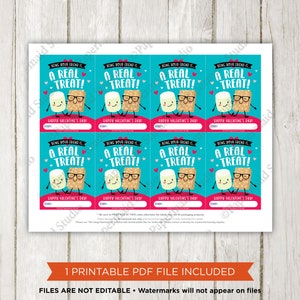 Crispy Rice Treat Valentine Tags - Printable Rice Crispy Valentine Wrap ...