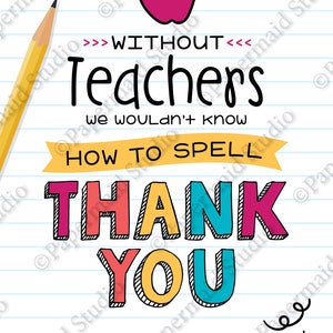 Printable Teacher Appreciation Card - Distance Virtual Learning Teacher ...