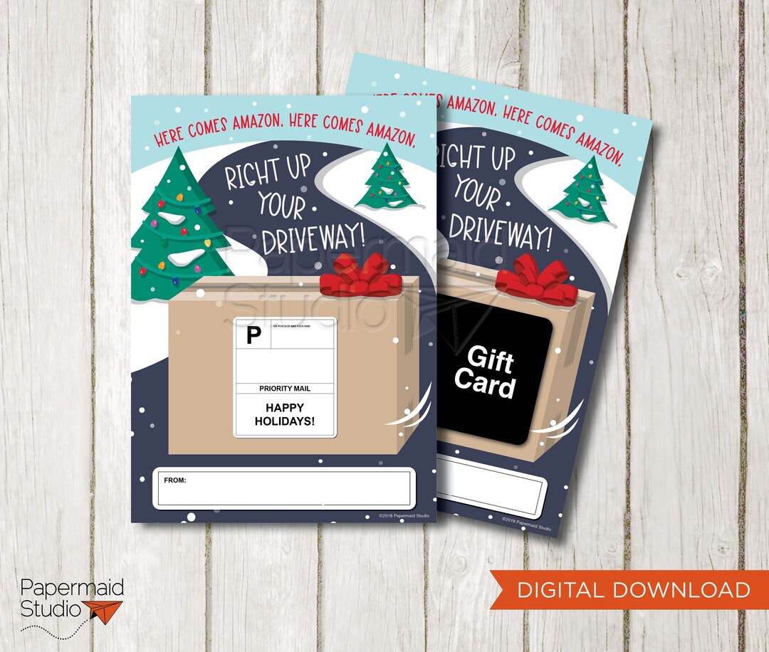 Christmas Amazon Gift Card Holder Printable - Teacher Gift Card Holder ...
