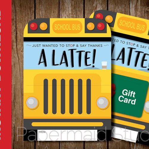 Bus Driver Card EDITABLE Printable DIY Thank You Tag - Etsy