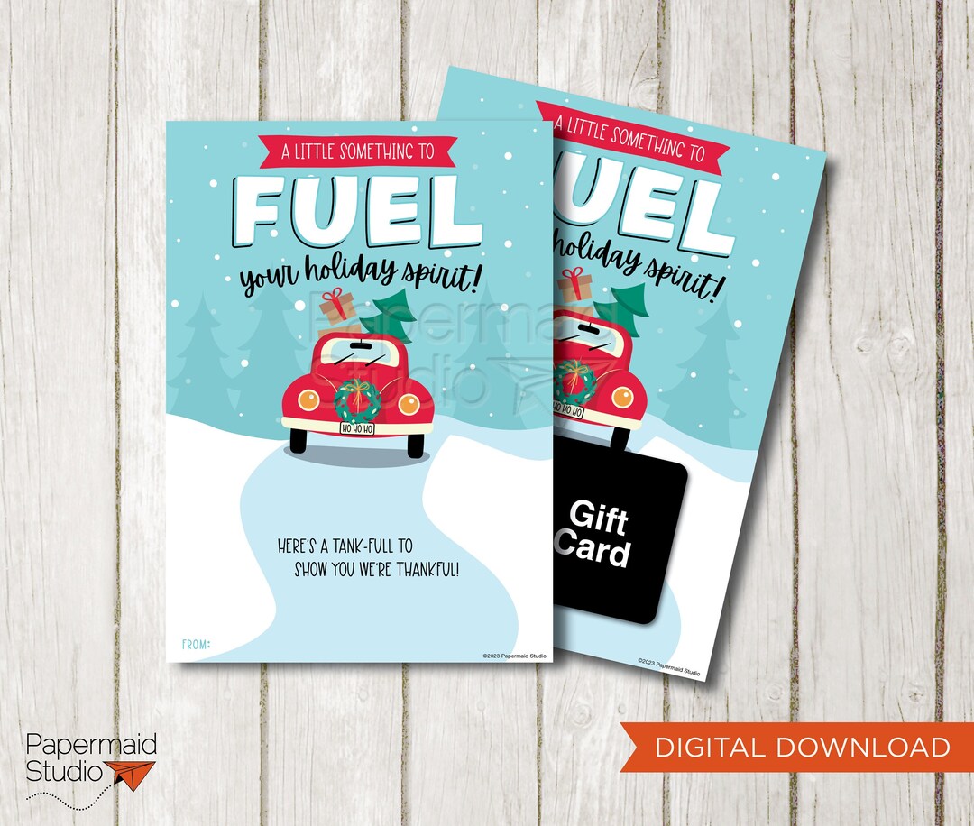 Christmas Gas Gift Card Holder Printable- Teacher Thank You - PTA Staff ...