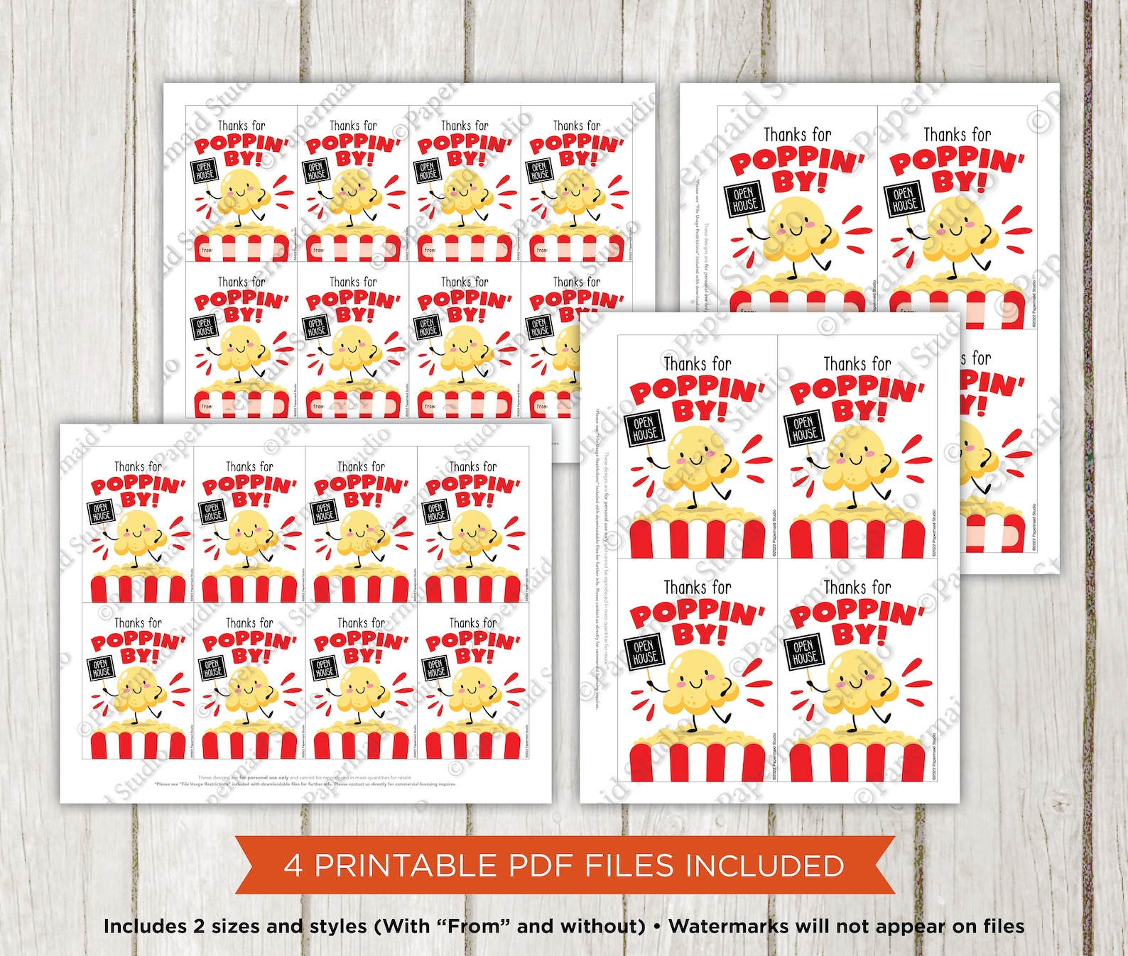 Open House Popcorn Tag Printable - Popcorn Pop by Tag - Realtor Open ...