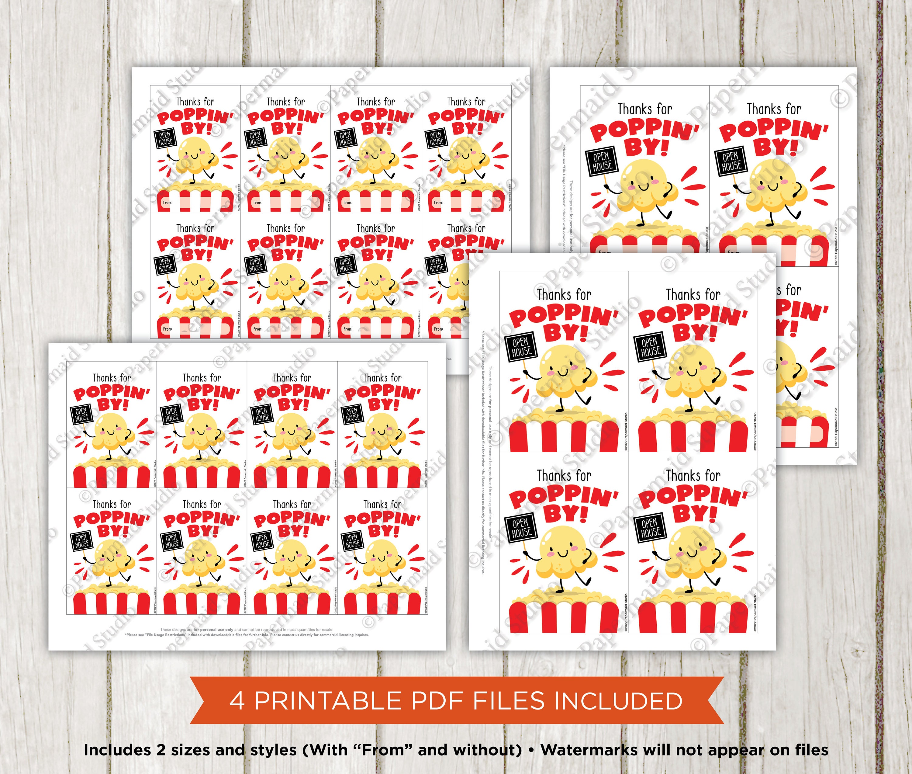 Open House Popcorn Tag Printable - Popcorn Pop by Tag - Realtor Open ...