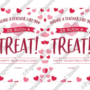 PRINTABLE Teacher Valentine Card - Teacher Valentine's Day Card - Staff ...