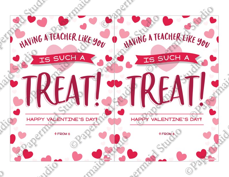 PRINTABLE Teacher Valentine Card Teacher Valentine's Day | Etsy