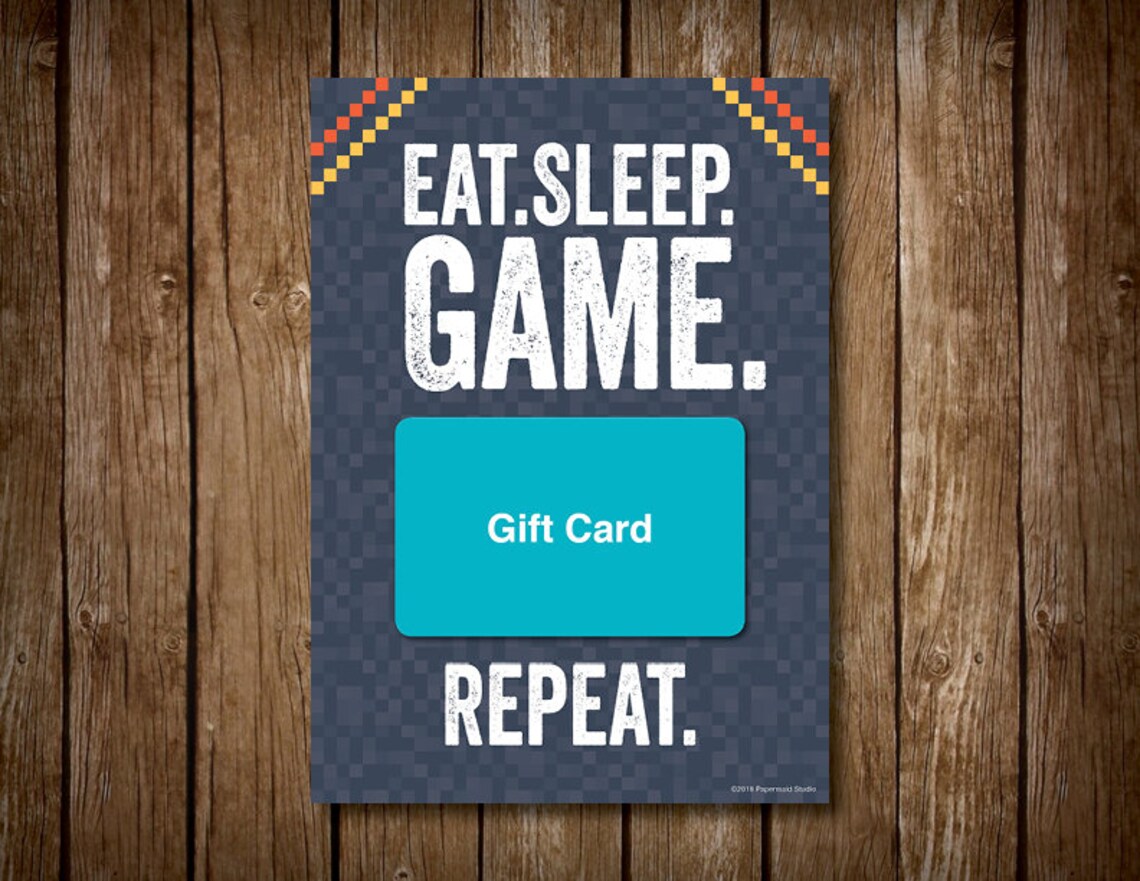 PRINTABLE Videogame Gift Card Holder Birthday Card -- Birthday Gift ...