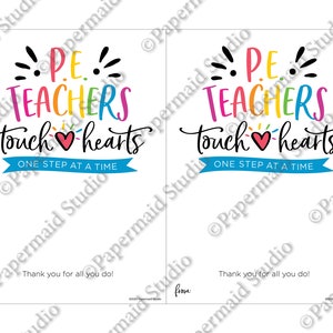 Printable Teacher Appreciation Week Card - P.E. Gym Teacher Thank You ...